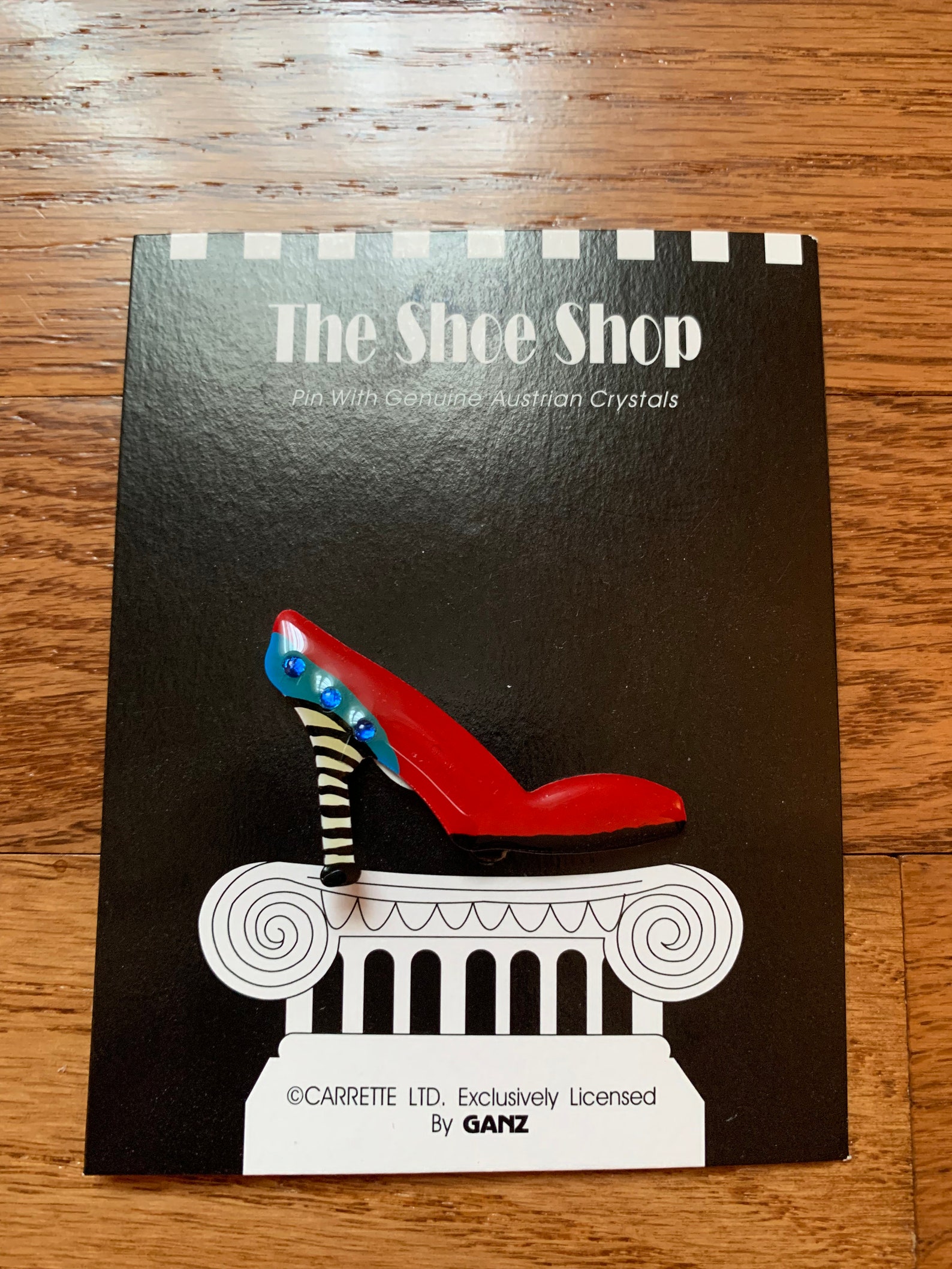 RARE the Shoe Shop Pin With Genuine Austrian Crystals, by Ganz, N ...