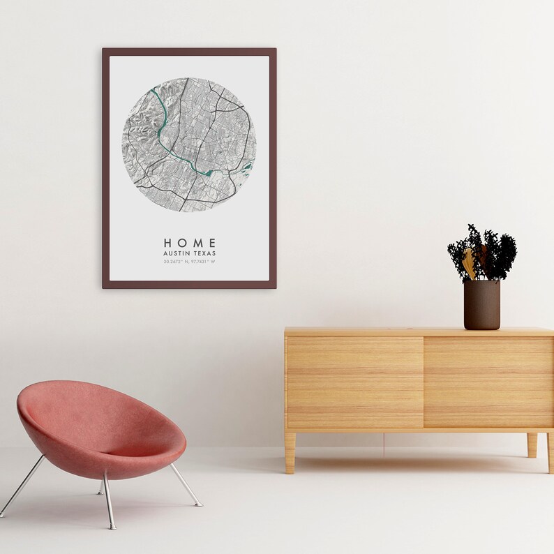 Austin Texas Poster Map | Unique Austin Print for Your Home - Etsy