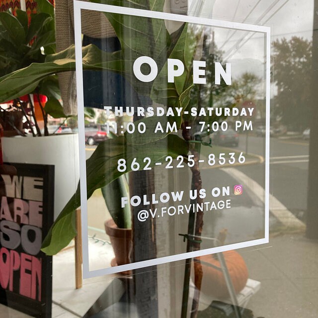 Modern Clean Store Hours Window Decal Store Hours Sticker - Etsy