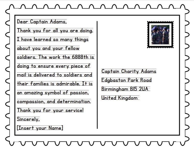 Mail for Morale: Honoring the Six Triple Eight | Thank You 6888th ...