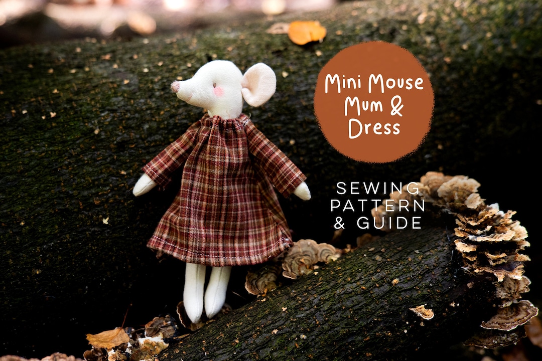 DIY Mini Mum Mouse & Dress Toy Sewing Pattern | Cute Kawaii Scandi Rag ...