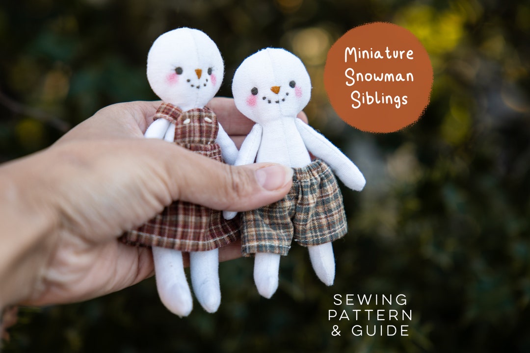 DIY Mini Sibling Snowmen With Clothes Sewing Pattern | Cute Kawaii ...