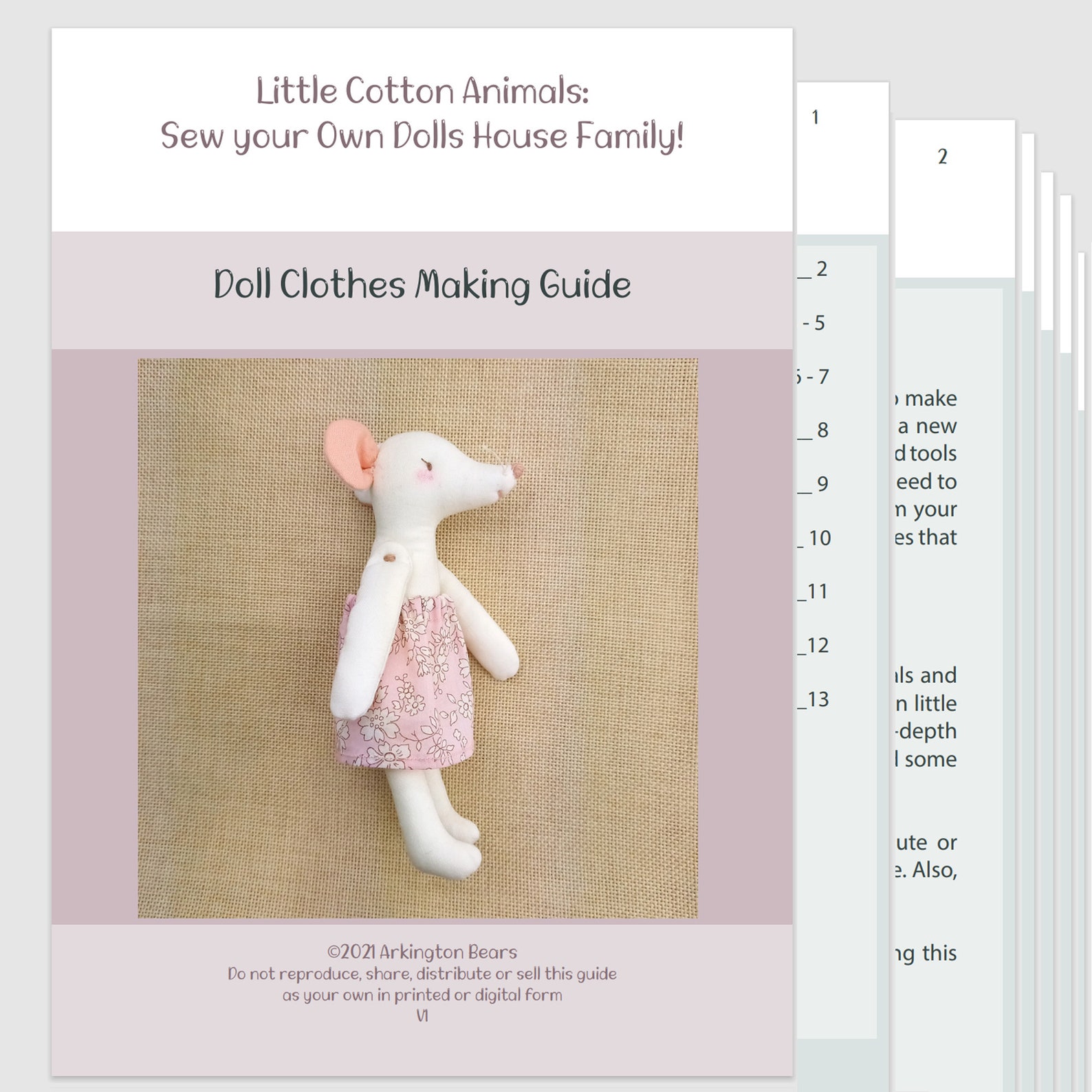 DIY Maileg Inspired Mouse Sewing Pattern & Tutorial Maileg - Etsy