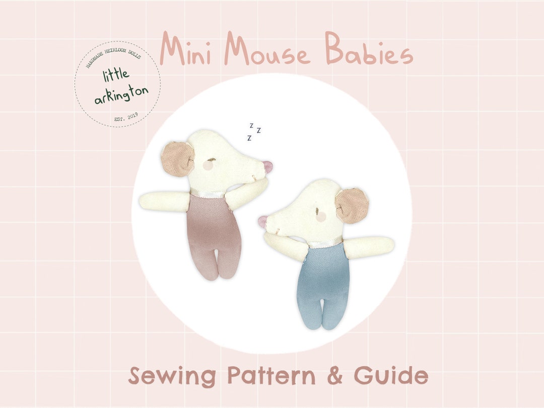 DIY Mini Mouse Babies Toy Sewing Pattern Cute Kawaii Scandi - Etsy