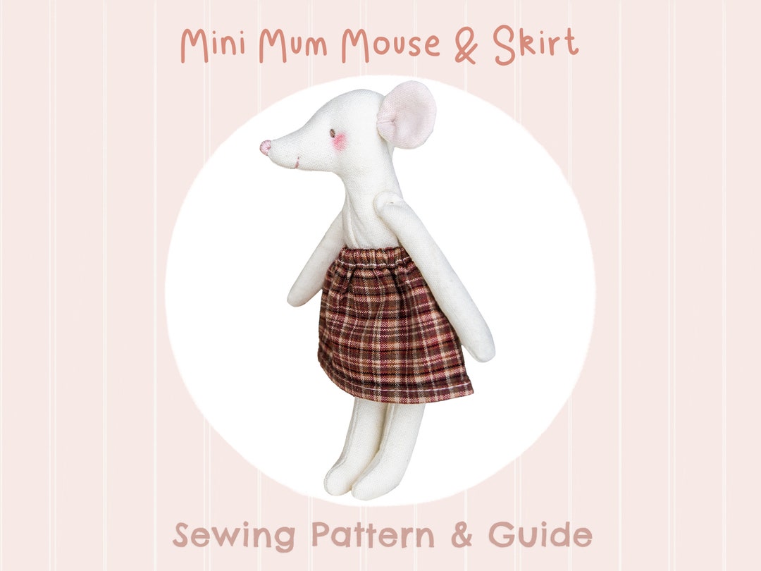 DIY Mini Mummy Mouse Sewing Pattern Family Instructions Mice Scandi ...
