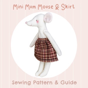 DIY Mini Mummy Mouse Sewing Pattern Family Instructions Mice Scandi ...