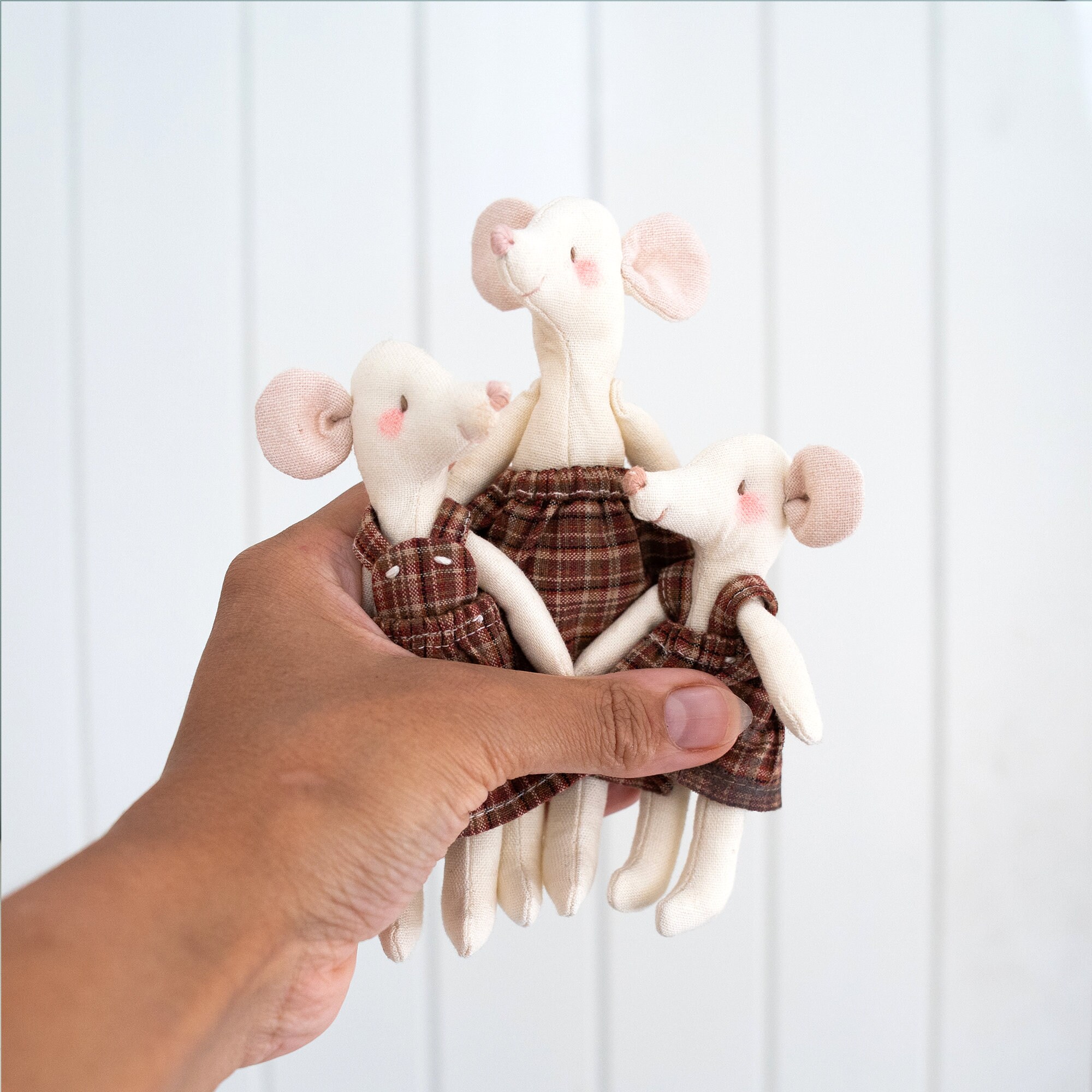 DIY Mini Mum & Sisters Mice With Skirt Sewing Pattern Cute - Etsy