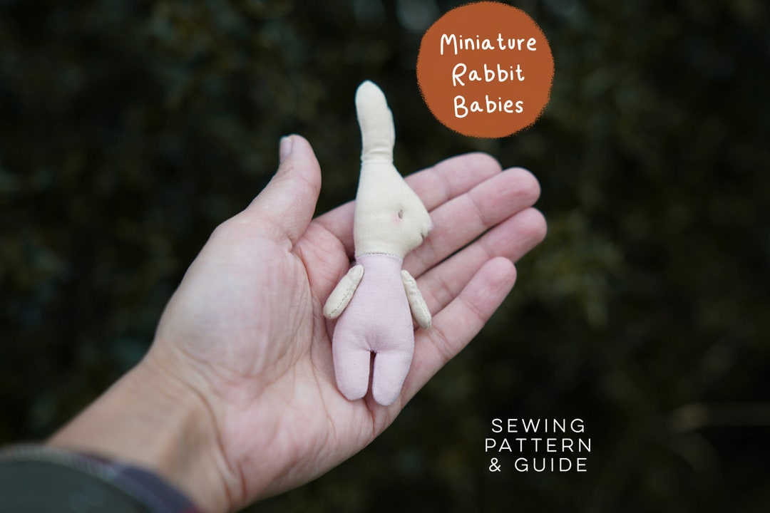DIY Mini Rabbit Baby Sewing Pattern | Cute Kawaii Scandi Rag Doll ...