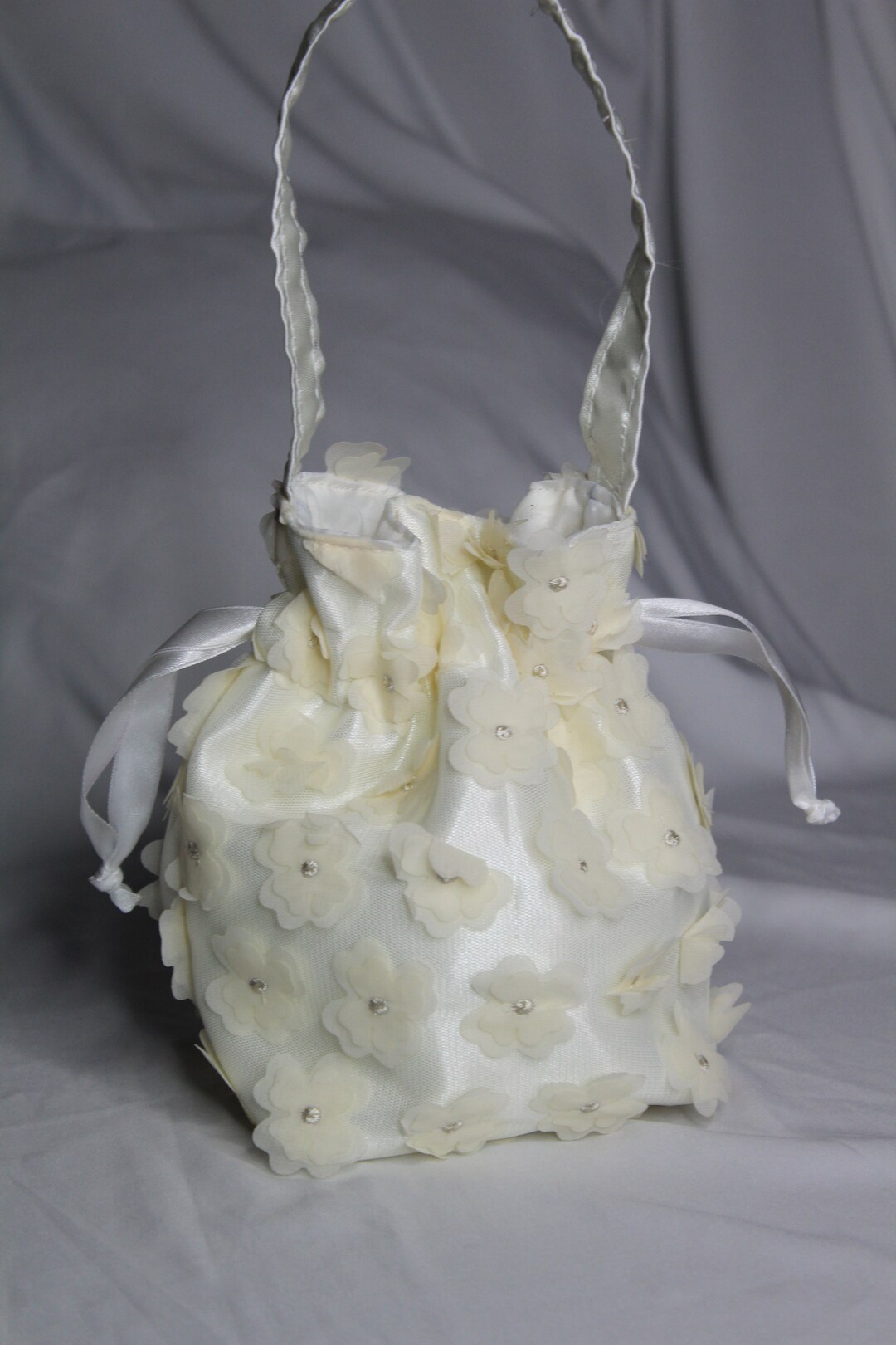 First Holy Communion Handmade Satin Bag Ribbon Drawstring / - Etsy