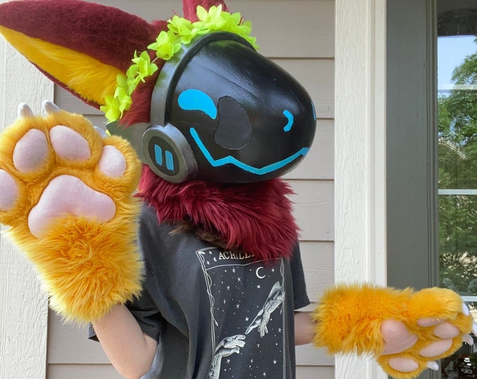 Protogen Fursuit - Head and Paws - NOT Made by Me - Read the ...