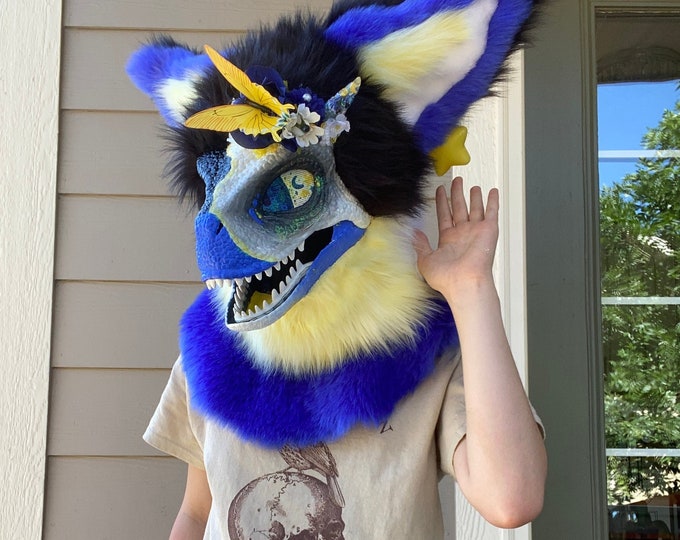 Raptor Mask Premade ~ High Quality ~ Space Themed ~ Ready to Ship - Etsy
