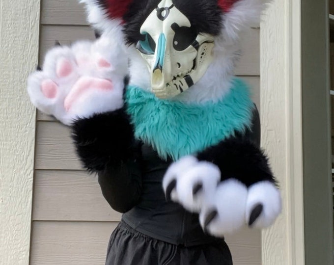 Skull Dog Premade ~ High Quality ~ Head and Paws ~ Ready to Ship - Etsy