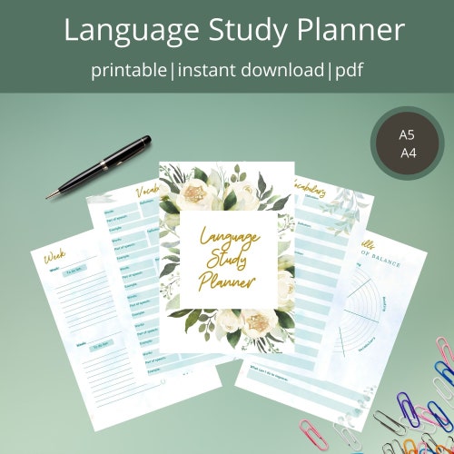 Italian Language Learning Notebook Study Journal Printable - Etsy