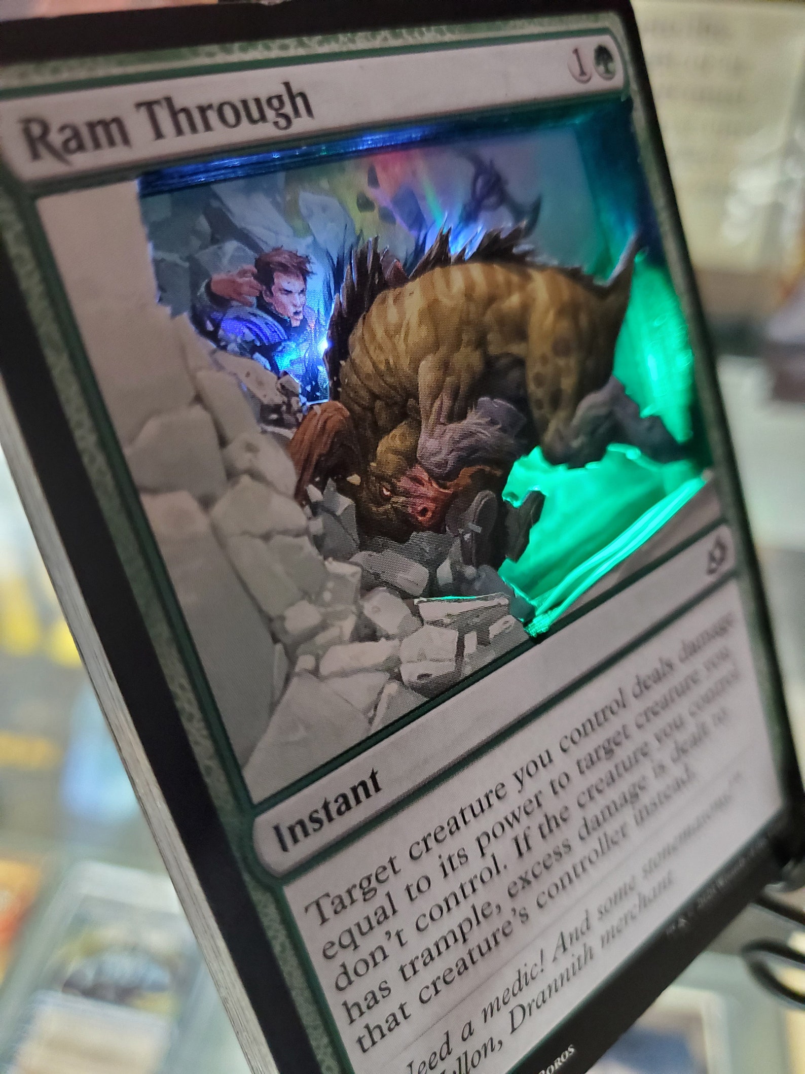 MTG Alter 3D Card Ram Through Ikoria Set Collectible LED Magic the ...