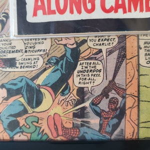 Xmen #83 Spiderman Comic Collage Frame Collectible Near Mint Altered ...