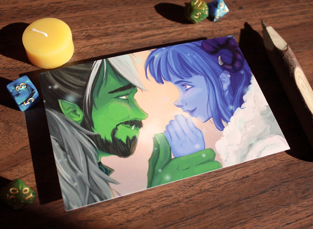 Fjord and Jester Winter Scene Postcard Print Dungeons and Dragons ...