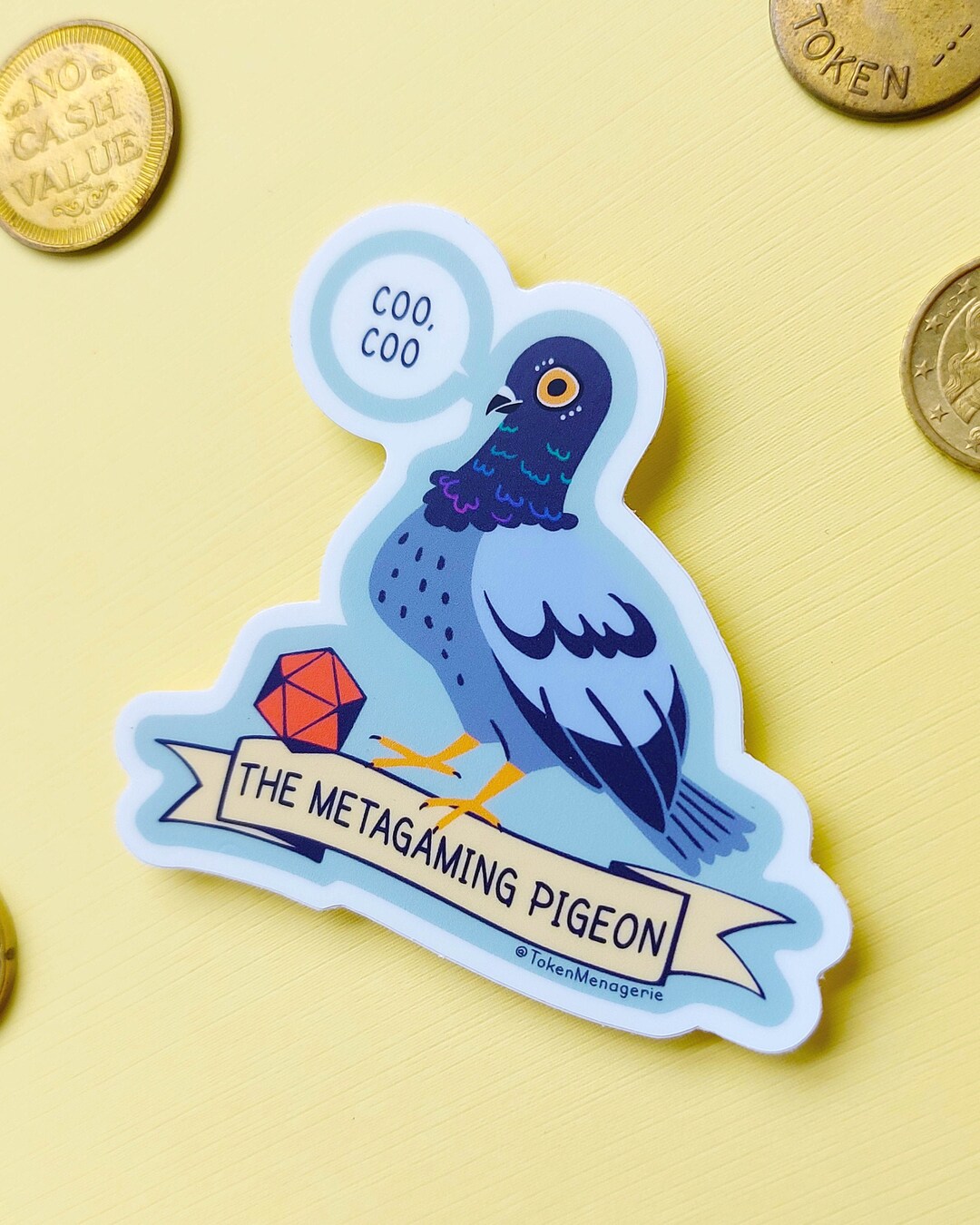 The Metagaming Pigeon Sticker Dungeons and Dragons Meme - Etsy