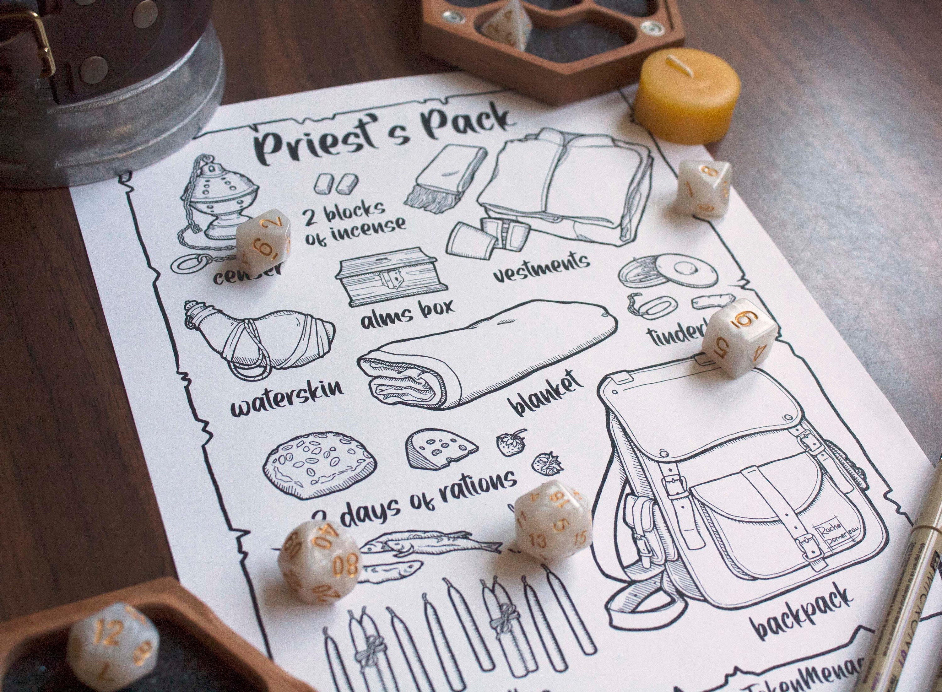 Priest's Pack Visual Aid Coloring Page Digital - Etsy Australia