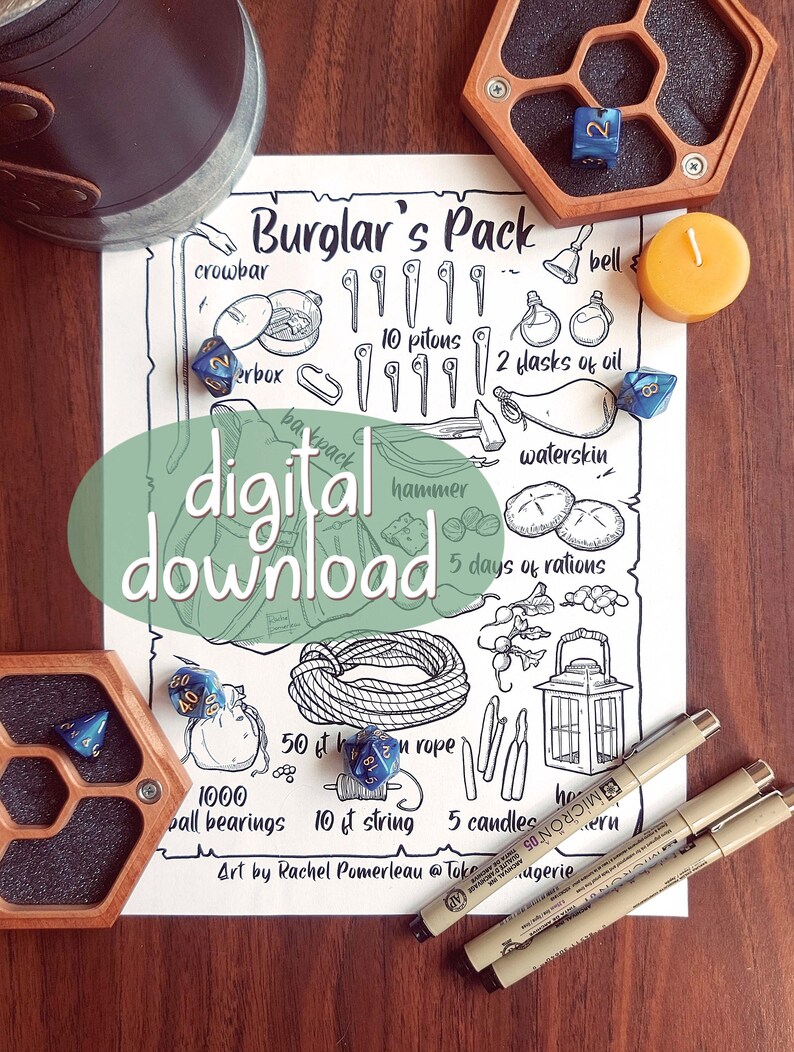 Burglar's Pack Visual Aid Coloring Page Digital - Etsy UK