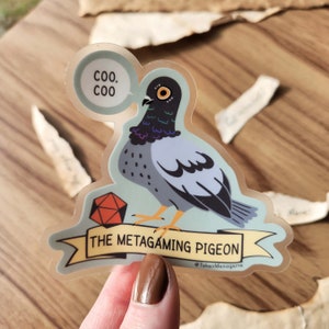 The Metagaming Pigeon Sticker | Dungeons and Dragons Meme - Etsy