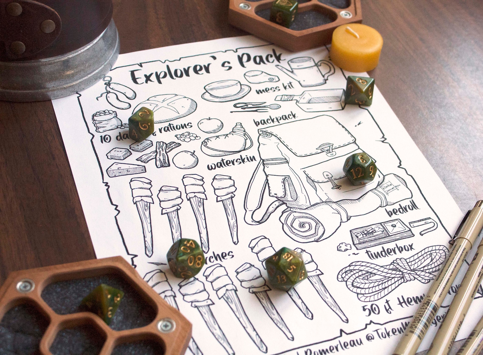 Explorer's Pack Visual Aid Coloring Page Digital - Etsy