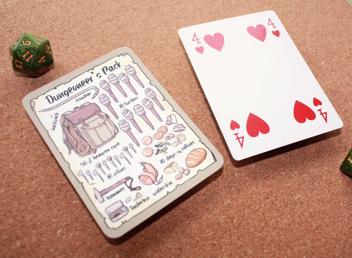 DND Equipment Packs Complete Set of Visual Aid Reference - Etsy Australia