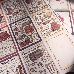 DND Equipment Packs Complete Set of Visual Aid Reference - Etsy Australia