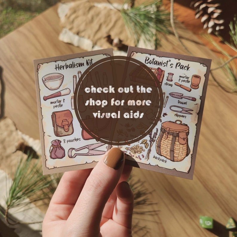 DND Equipment Packs | Complete Set of Visual Aid Reference Cards ...