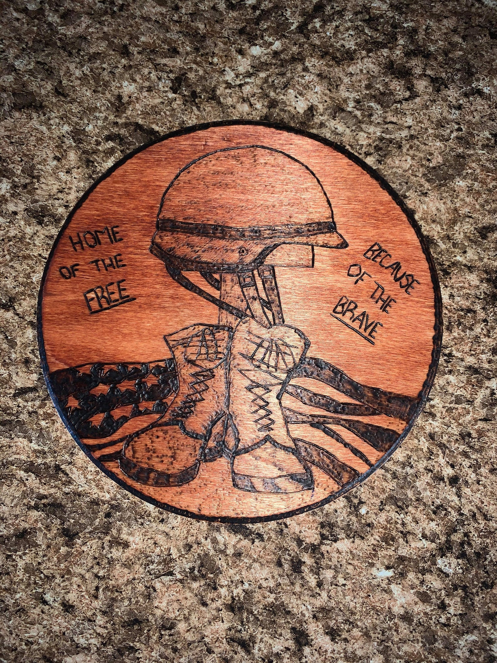 Wood Burning Fallen Solider Wall Hanger - Etsy