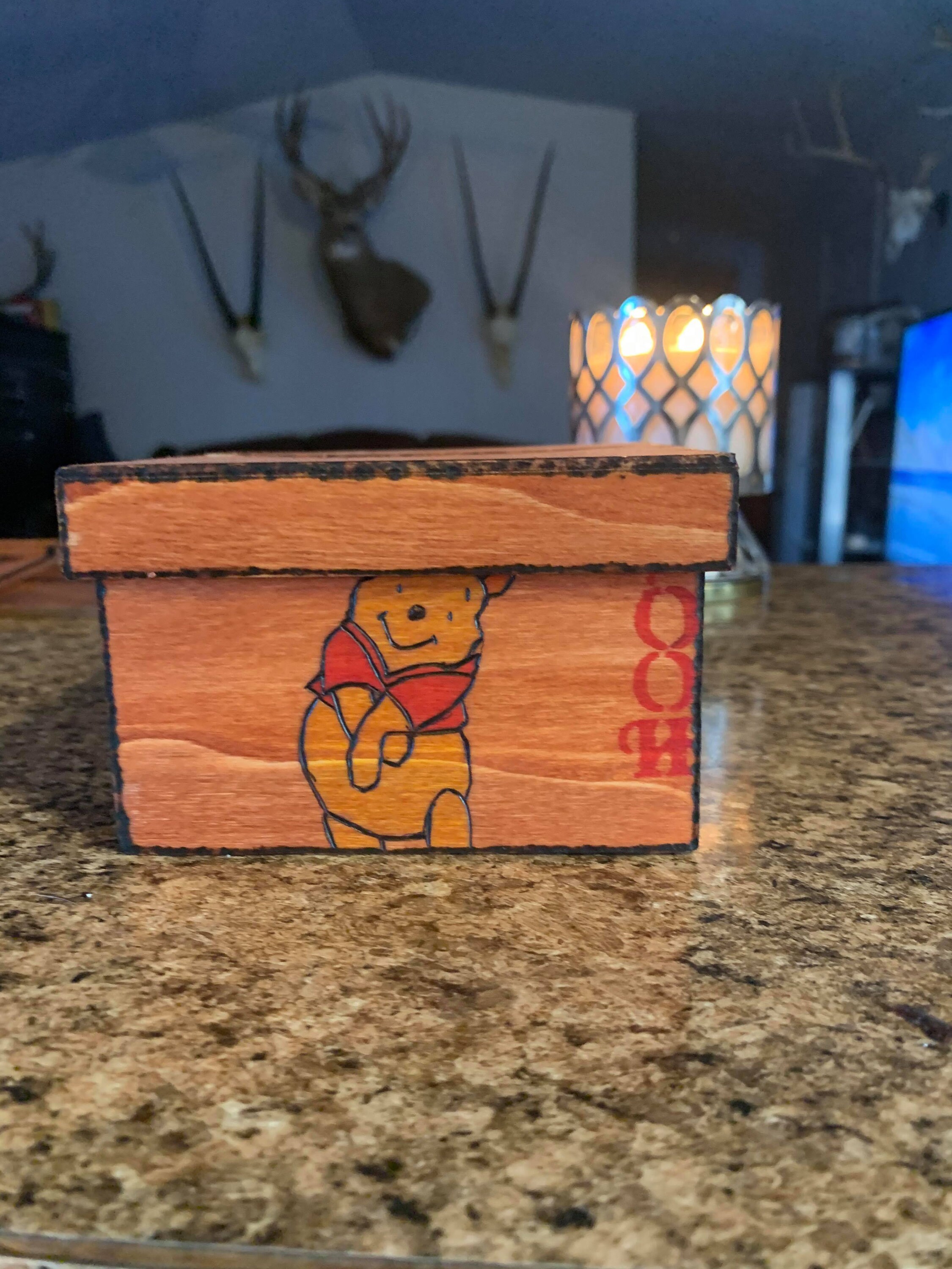 Winnie the Pooh Wood Burned Box - Etsy