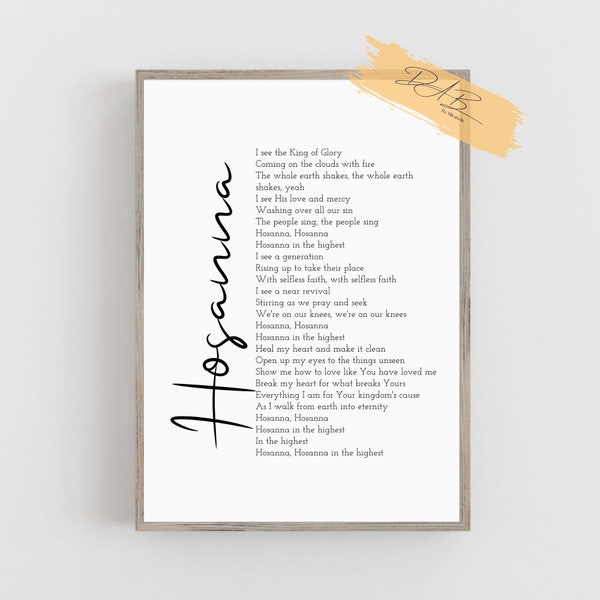Hosanna - Etsy
