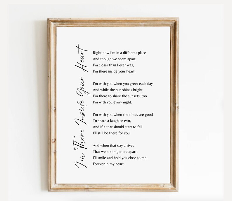 Im There Inside Your Heart Funeral Poem Funeral Poem Lost - Etsy