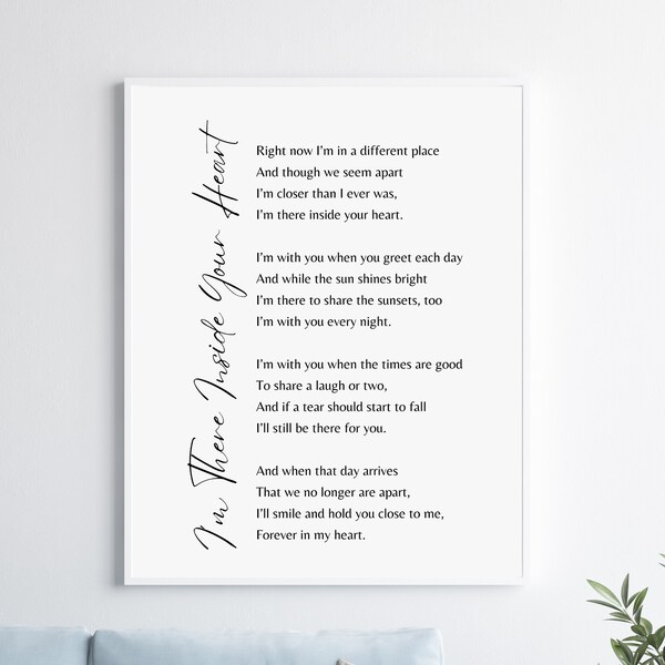 The Your Inside Poem By - Etsy