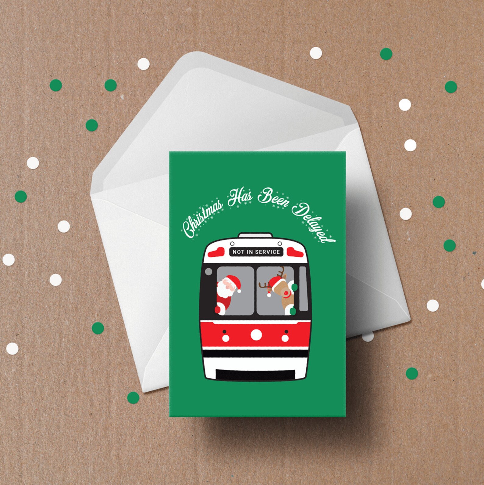 Christmas Cards Toronto TTC Transit 4 Colours - Etsy