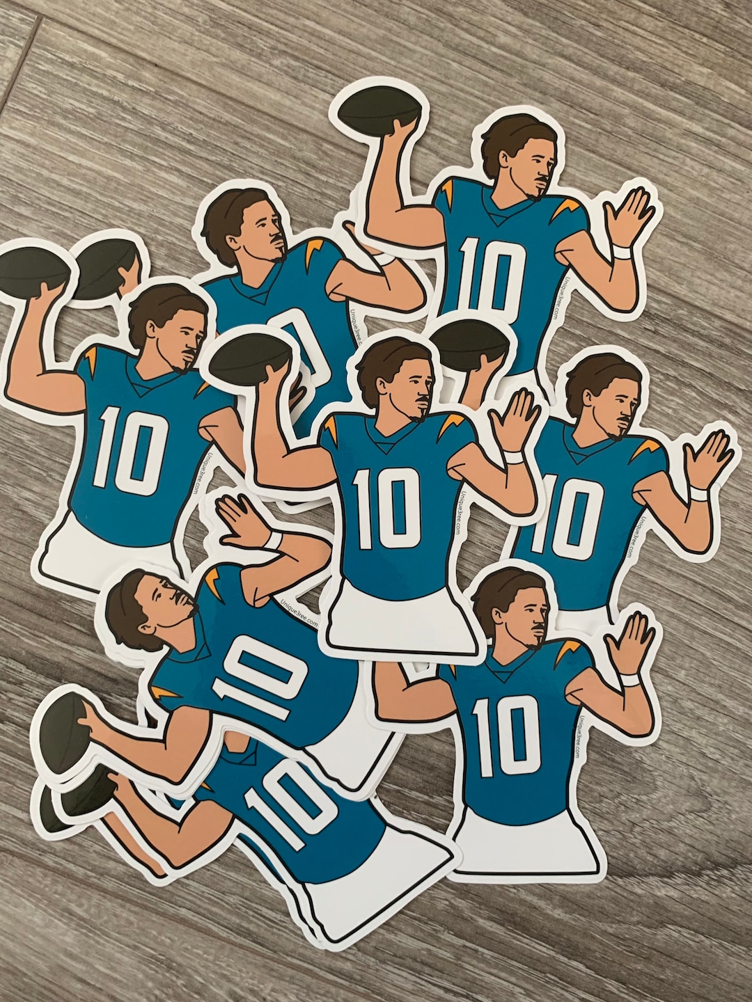 Justin Herbert Los Angeles Chargers Quarterback Stickers Buy 3 Get 1 ...