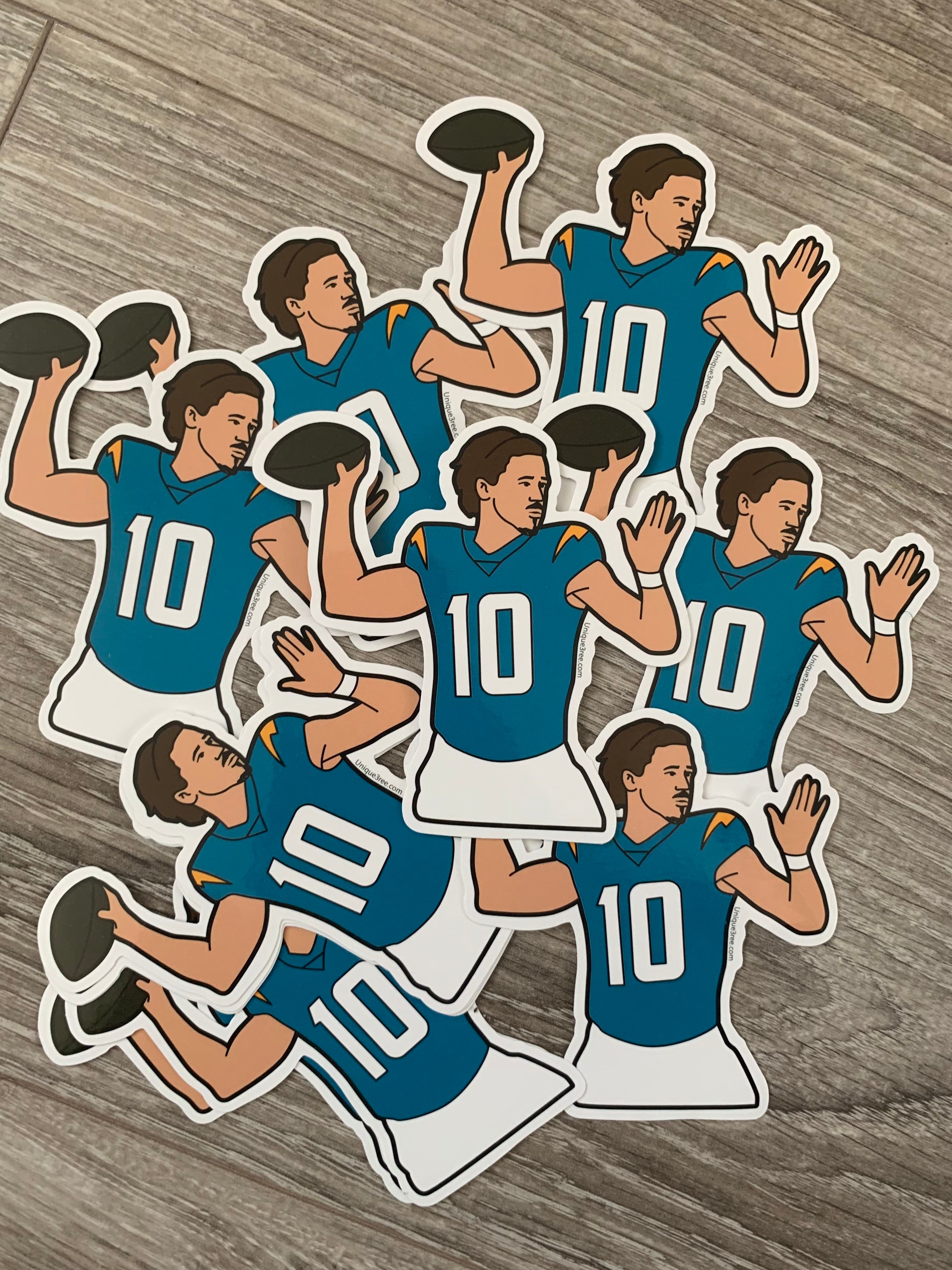 Justin Herbert Los Angeles Chargers Quarterback stickers buy 3 | Etsy