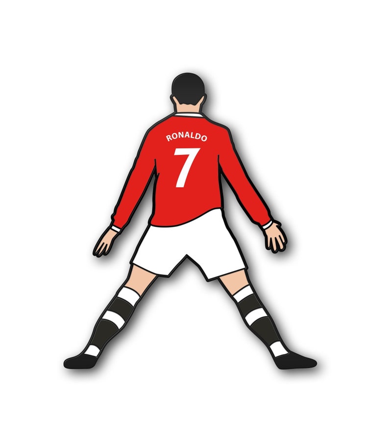 Cristiano Ronaldo United Soft Enamel Pin + Stickers - Etsy Canada