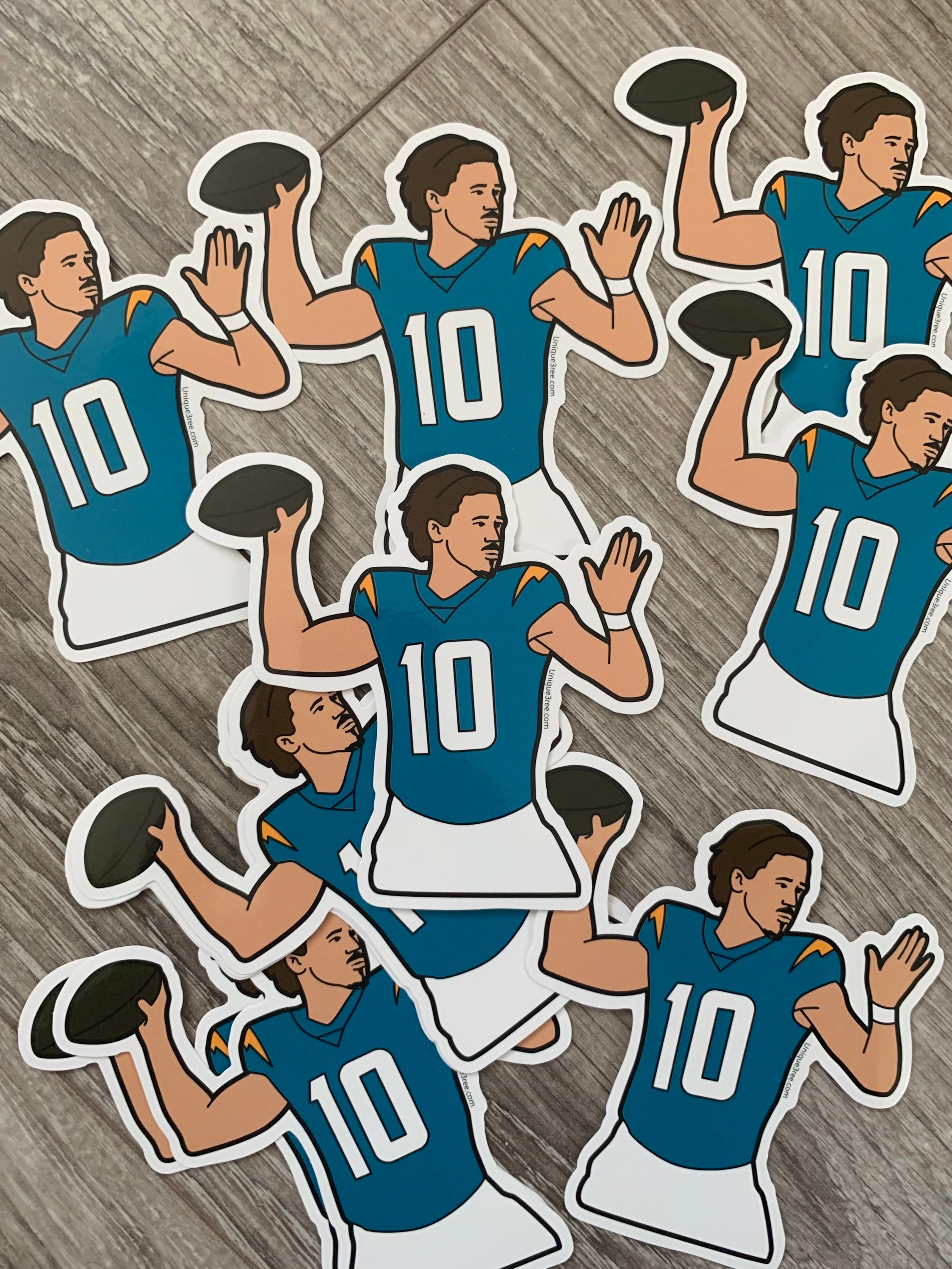 Justin Herbert Los Angeles Chargers Quarterback stickers buy 3 | Etsy