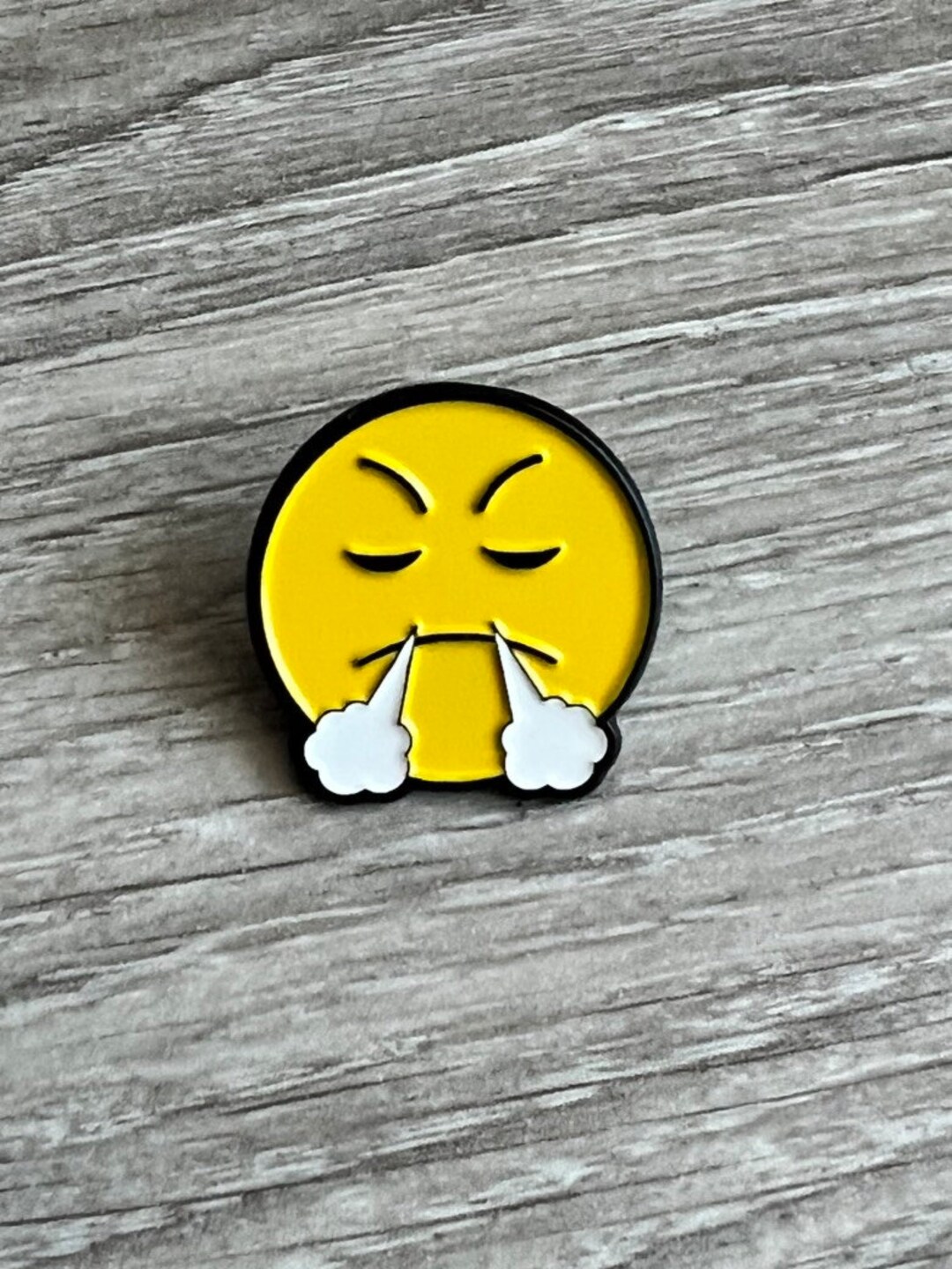 Angry Face Emoji Enamel Pin/ Triumph Emoji Enamel Pin / Fuming Emoji ...