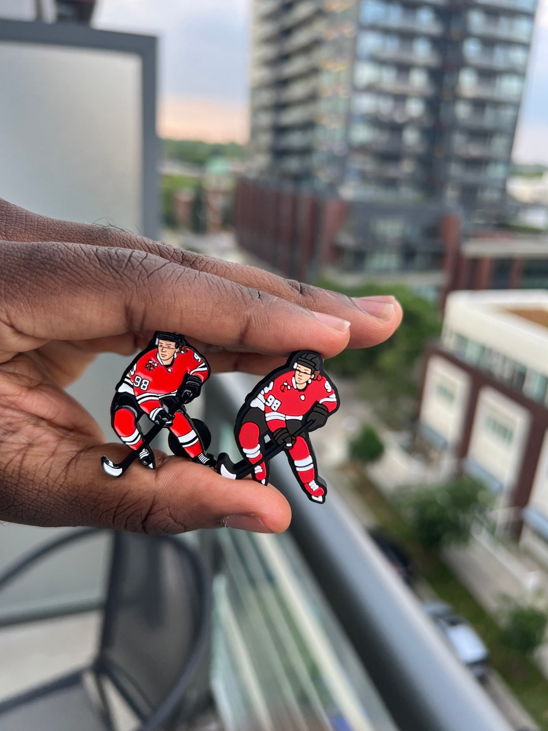 Connor Bedard Clog Charm and Enamel Pins Chicago Blackhawks Ice Hockey ...