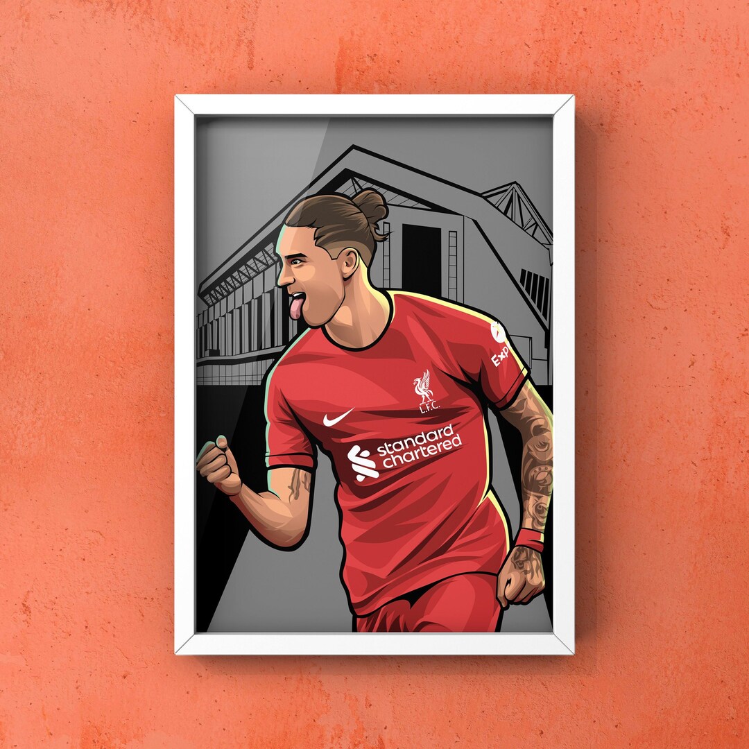 Darwin Nunez Liverpool Fan Art Poster for English Premier League - Etsy