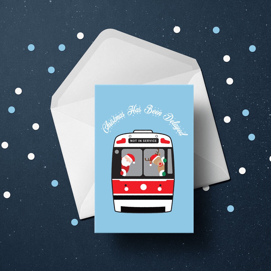 Christmas Cards Toronto TTC Transit ( 4 Colours) - Etsy