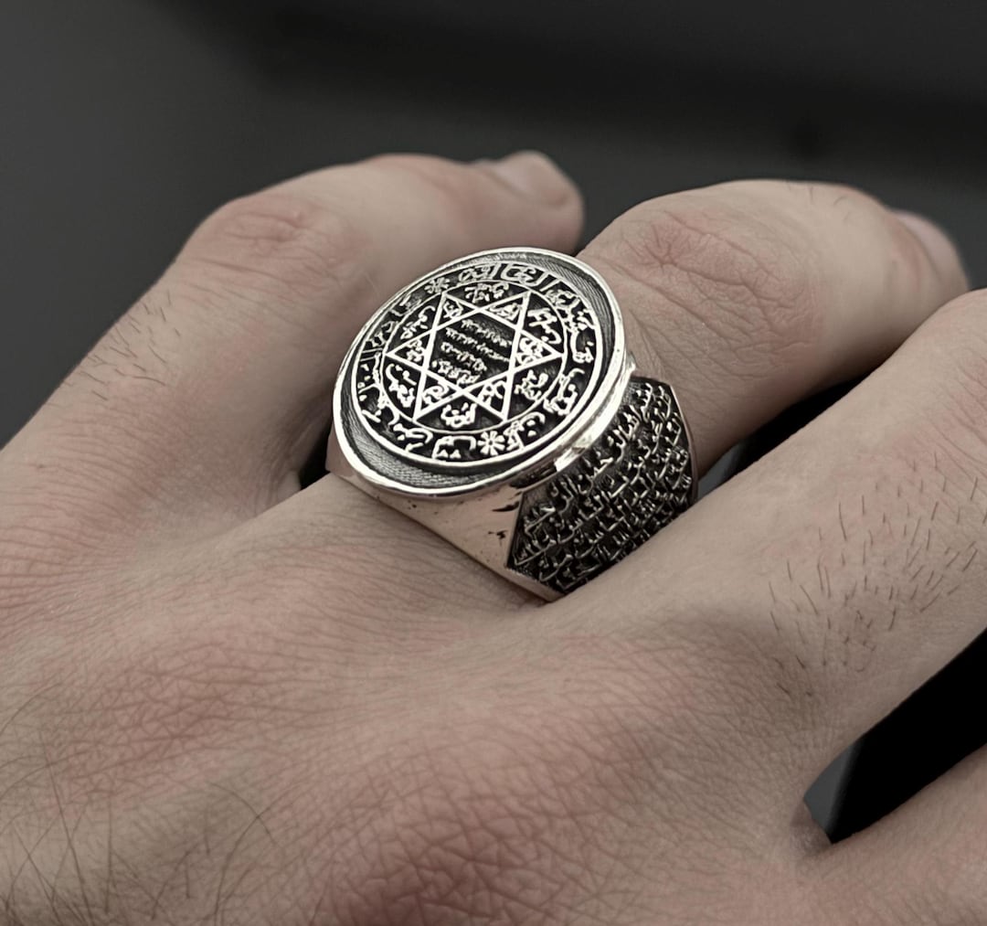 Solomon Ring, Solomon Seal, Islamic Jewelry, Seal of Solomon Ring ...