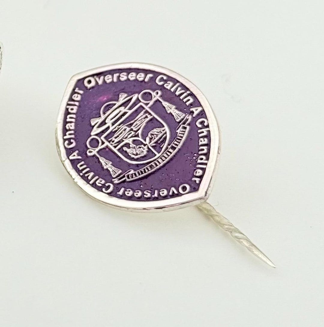 Custom Purple Enamel Label Pin, Personalized Keepsake Pin, Unique Gift ...