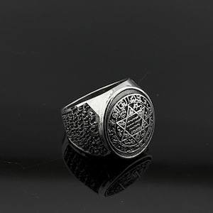 Solomon Ring, Solomon Seal, Islamic Jewelry, Seal of Solomon Ring ...