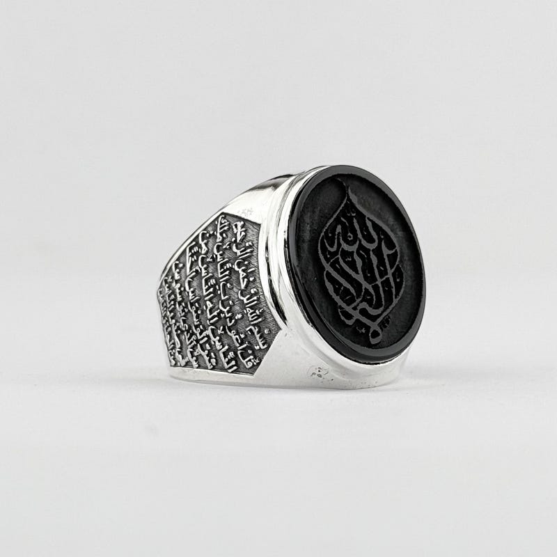 Onyx Ring Men Engraving - Etsy