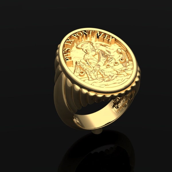 Fisherman Ring - Etsy