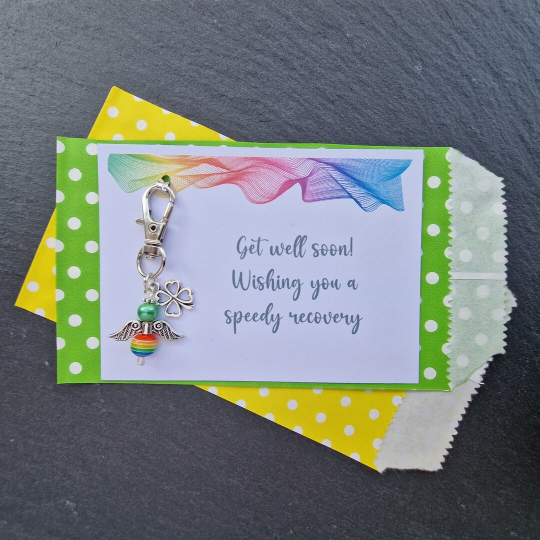 Get Well Soon Gift, Wishing You a Speedy Recovery Keyring, Keychain ...