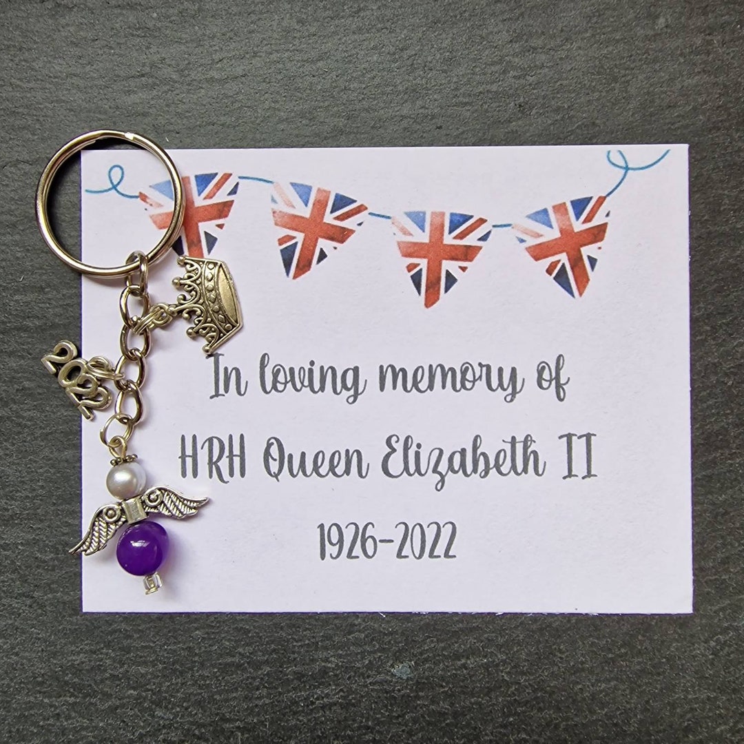 In Memory of the Queen Elizabeth II Keyring Queen's - Etsy