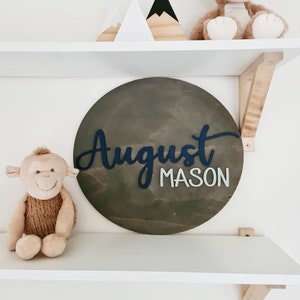 30cm Personalised Timber Name Sign Nursery Name Sign Baby - Etsy